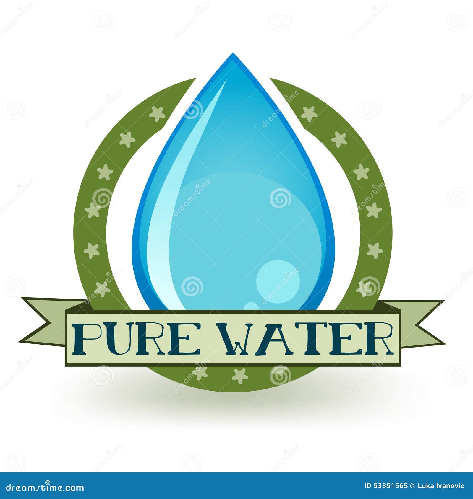 Pure Water stock illustration. Illustration of banner - 53351565