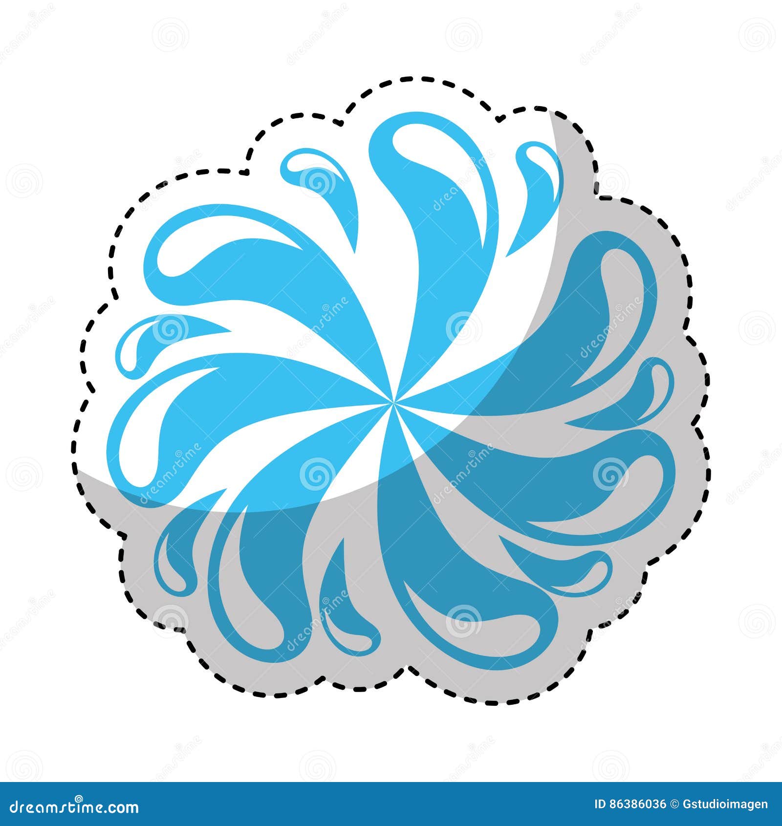 Pure Water Emblem Isolated Icon Stock Vector - Illustration of shape ...
