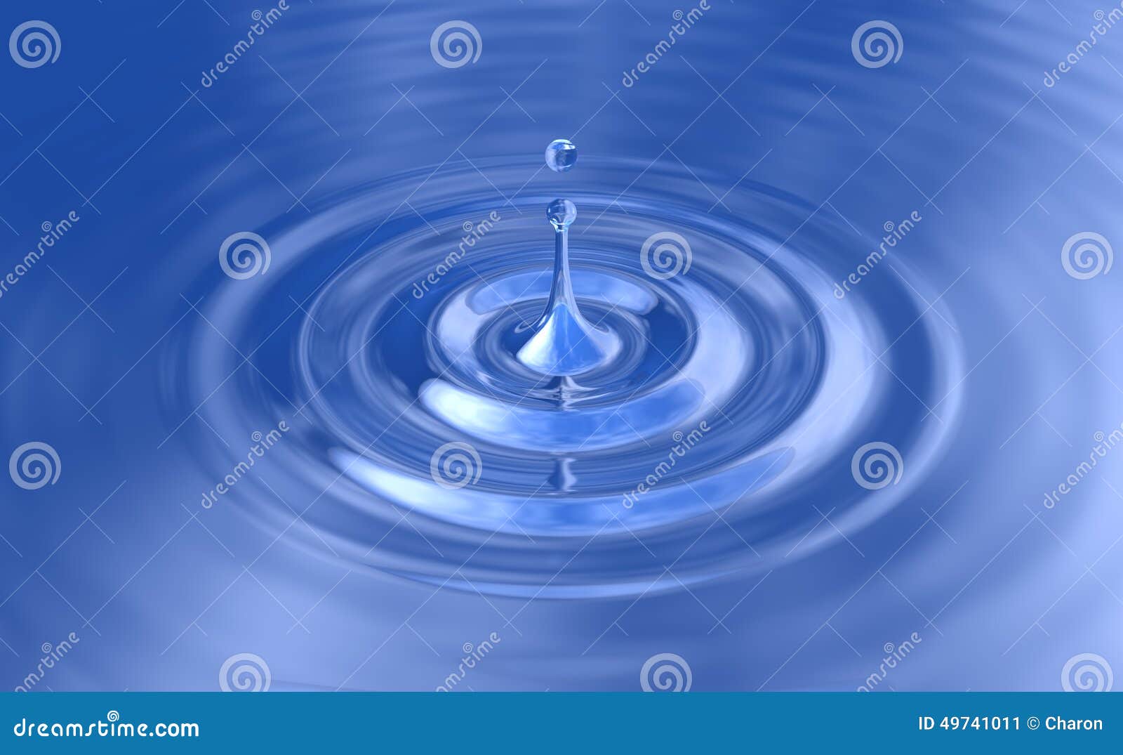 Pure Water Single Splash With Ripples Royalty-Free Stock Photo ...