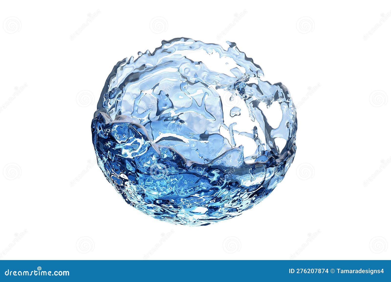 Pure Water Splash Round Shape Stock Photo - Image of shape ...