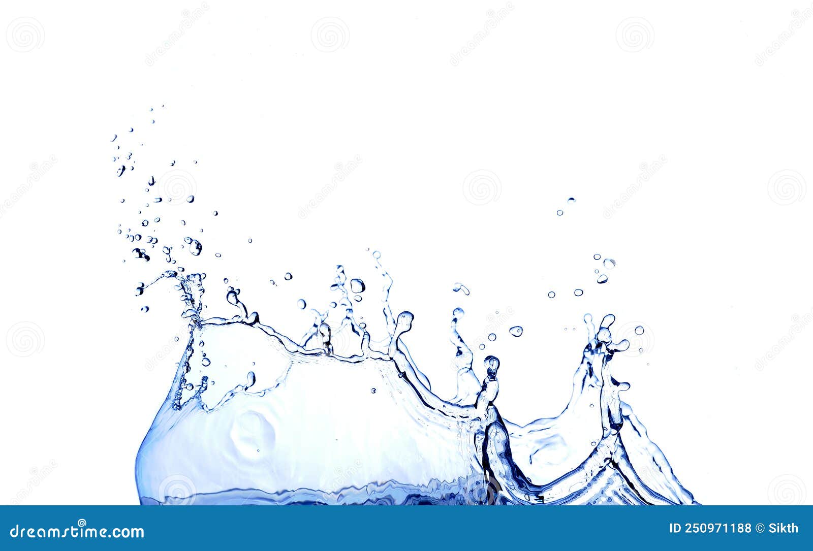 Pure Water Splash on White Background Stock Photo - Image of splash ...