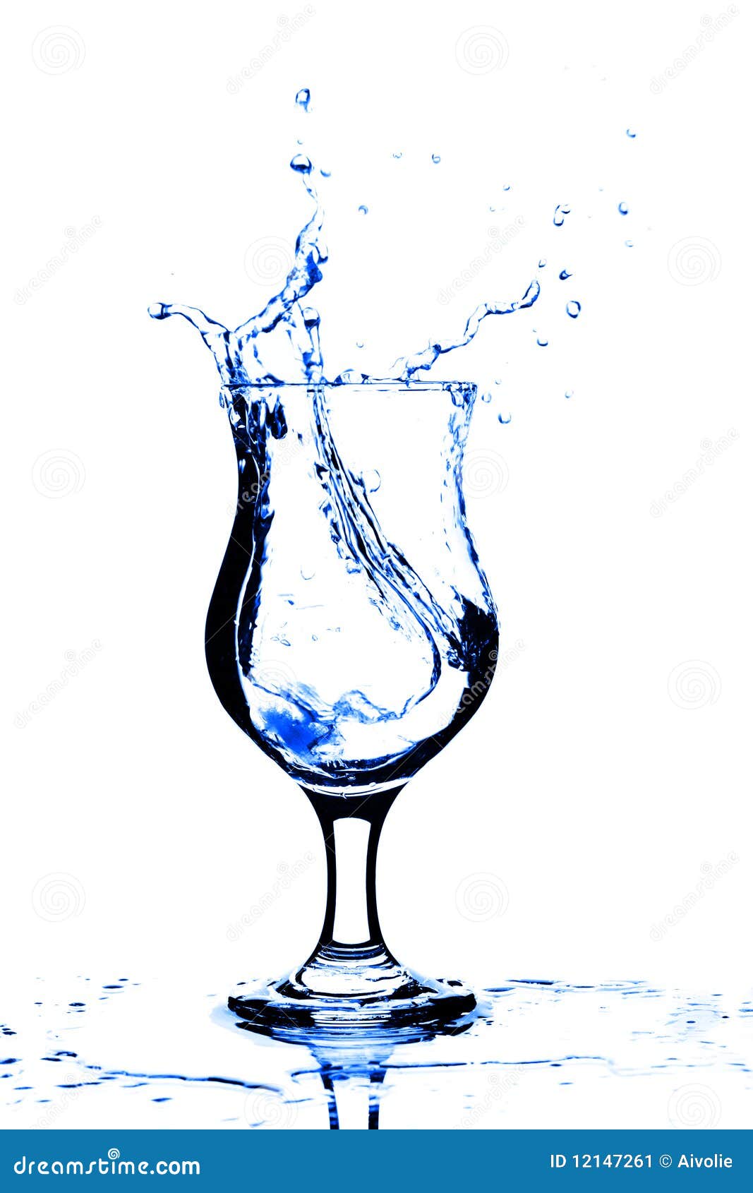 Pure Water Splashing into Glass Stock Image - Image of fresh, alcohol ...