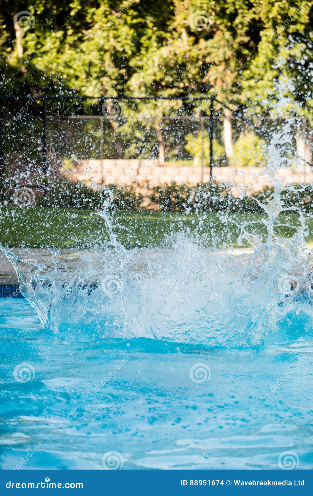 Pure Water Splashing in the Pool Stock Photo - Image of purity, clear ...