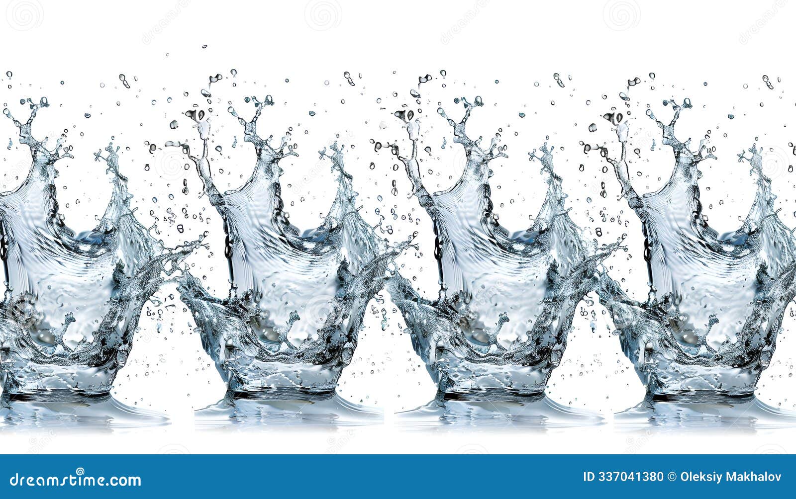 Pure Water Splashing on White Background Stock Illustration ...