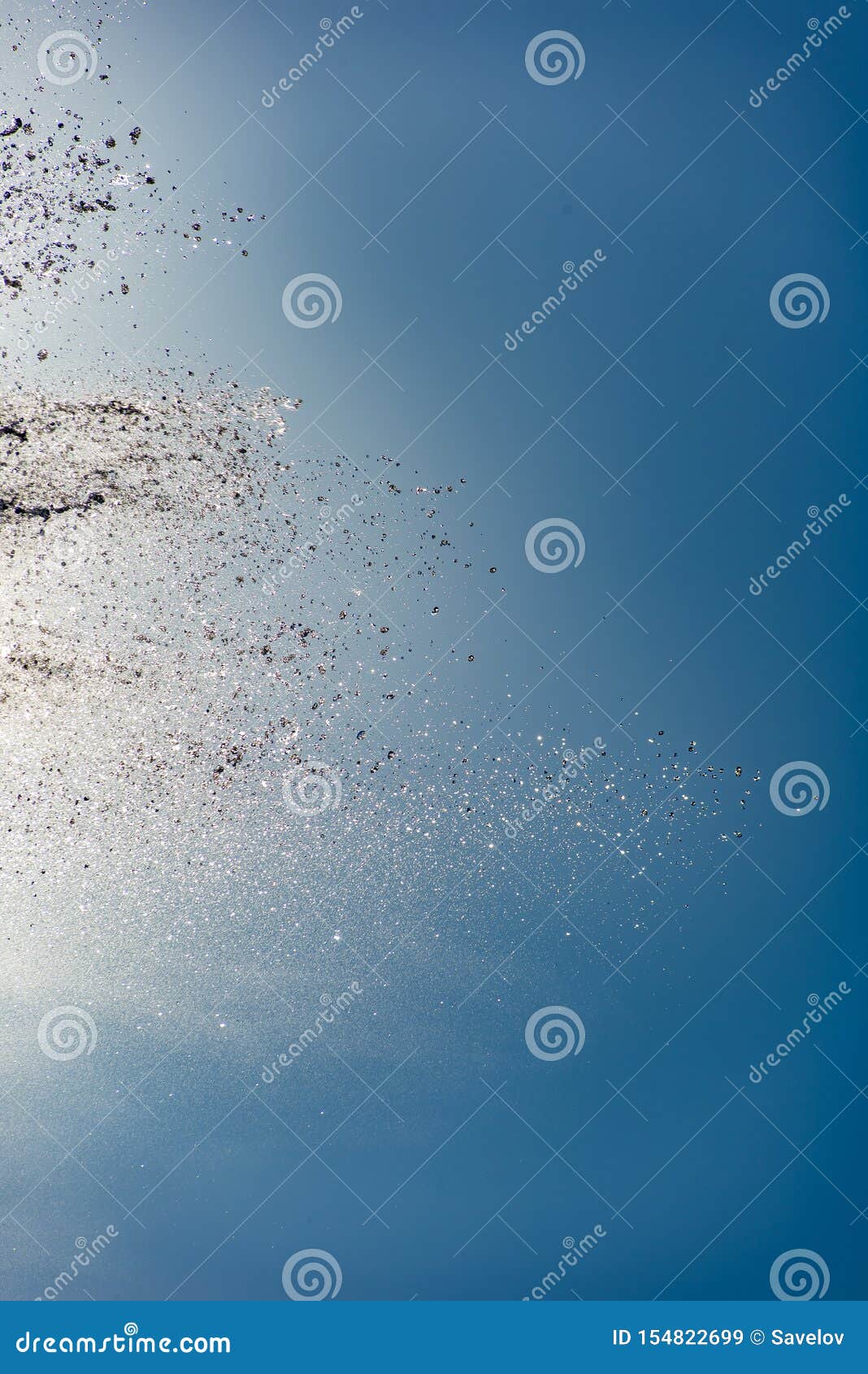 Pure Water Spray on Blue Background Stock Image - Image of pure ...
