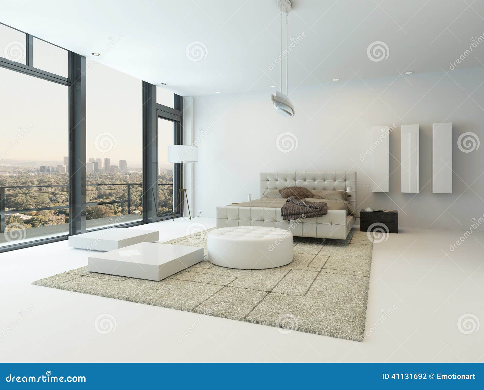 Pure White Bedroom Interior King Size Bed Stock Illustrations – 6 Pure ...