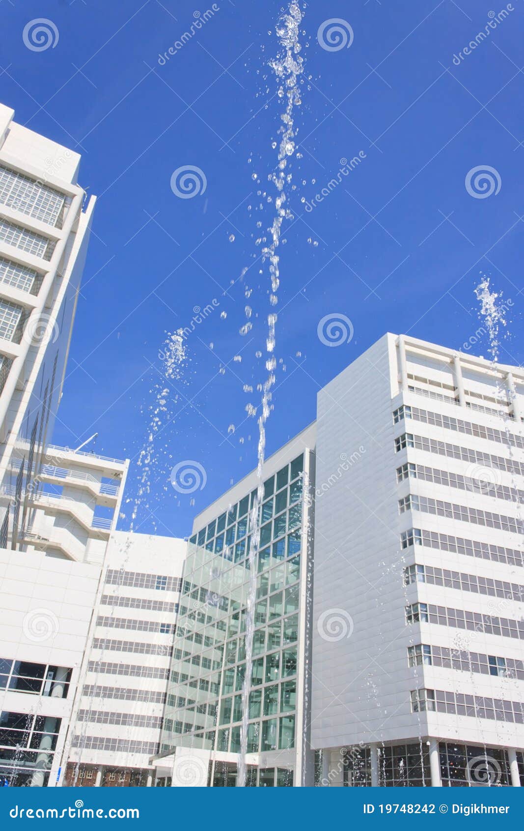 Pure White Building and Water Stock Photo - Image of holland, spui ...