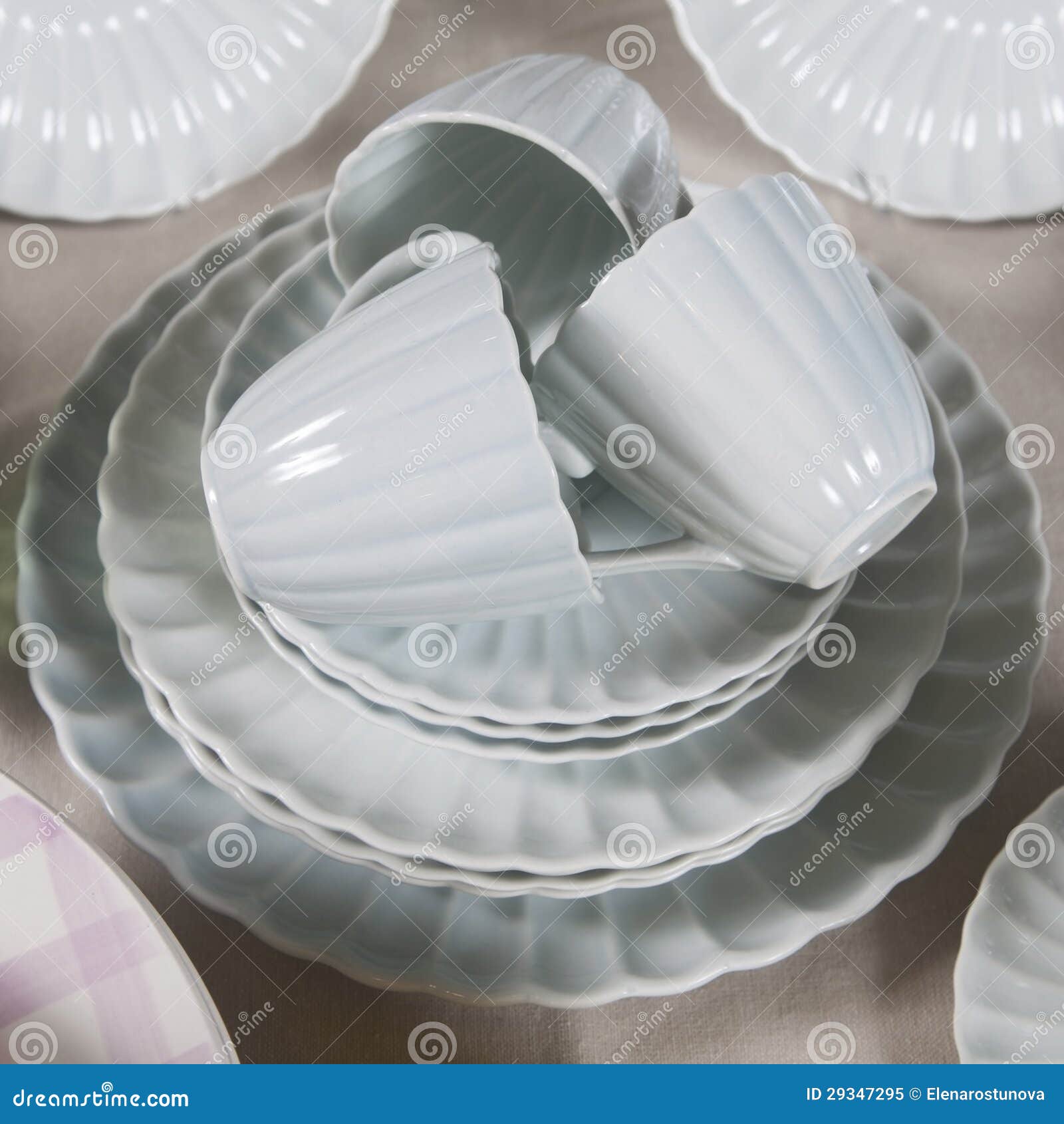 Pure white cup with plate stock image. Image of serving - 29347295