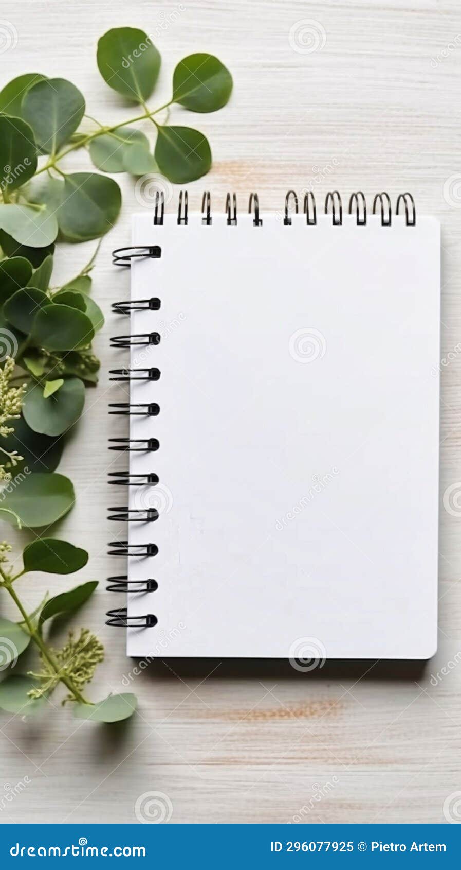 Pure White A5 Spiral Notebook Mockup Standing Next, Stock Image - Image ...