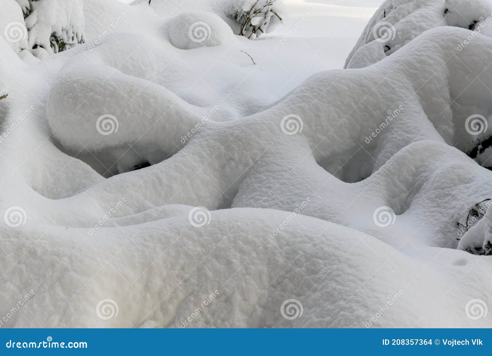 Pure White Untouched Snow Shapes - Background for Your Concept Stock ...