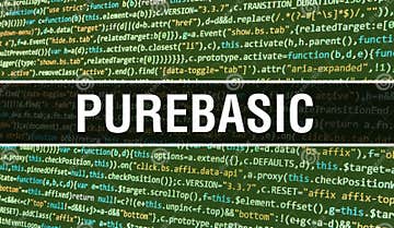 PureBasic Concept with Random Parts of Program Code. PureBasic with Programming Code Abstract ...