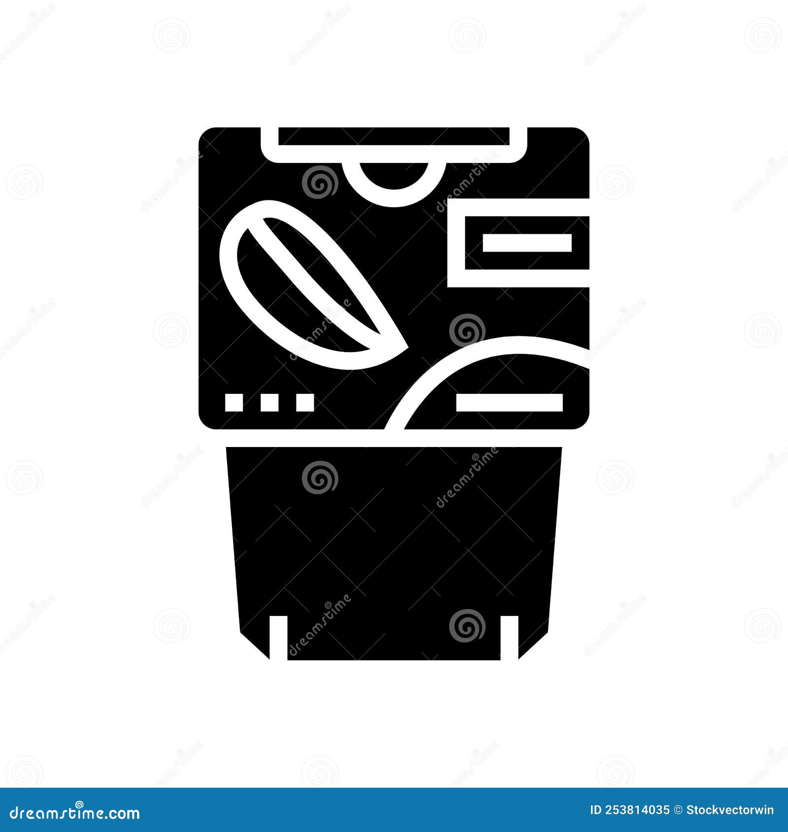 Puree Mango Fruit Glyph Icon Vector Illustration Stock Vector ...