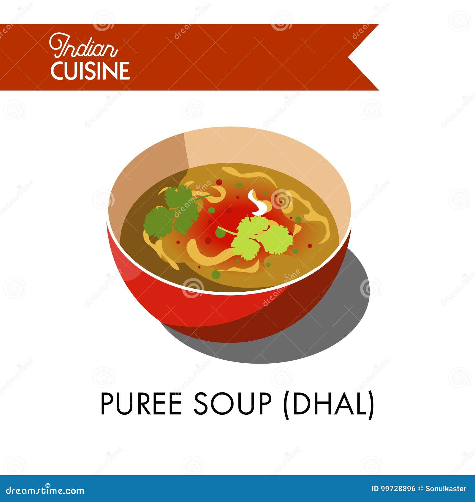 Puree Soup With Mushrooms Isometric Icon Cartoon Vector | CartoonDealer ...