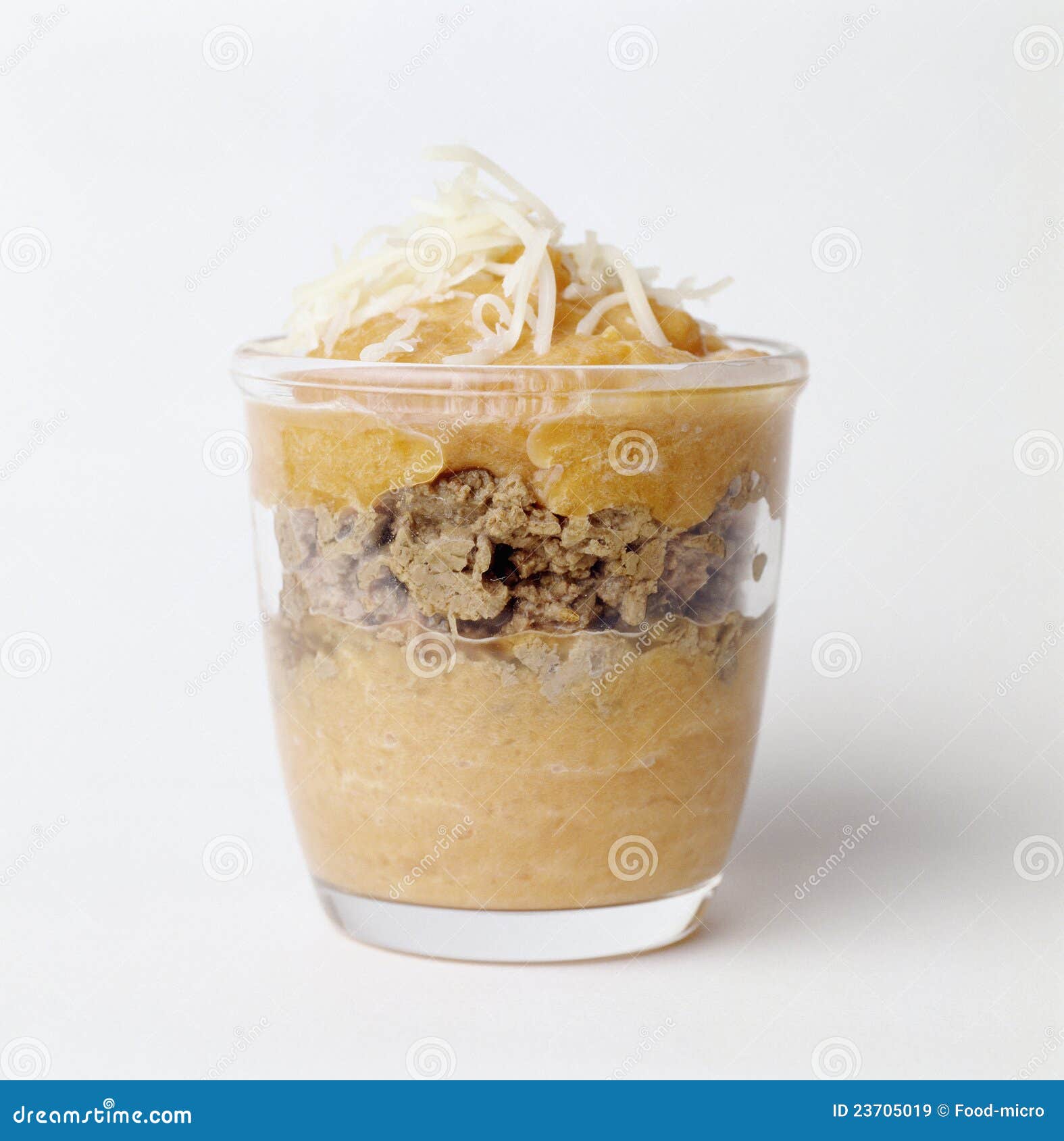 Pureed Pumpkin with Ground Beef Stock Image - Image of individual ...