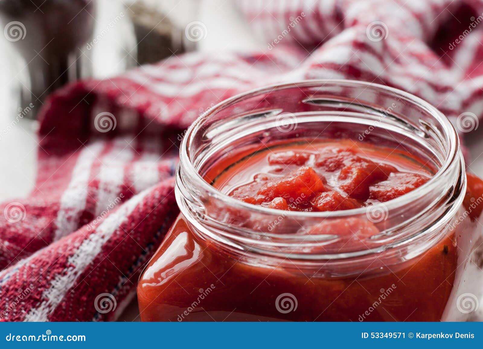 Pureed Tomatoes in a Glass Jar Stock Image - Image of ingredient ...