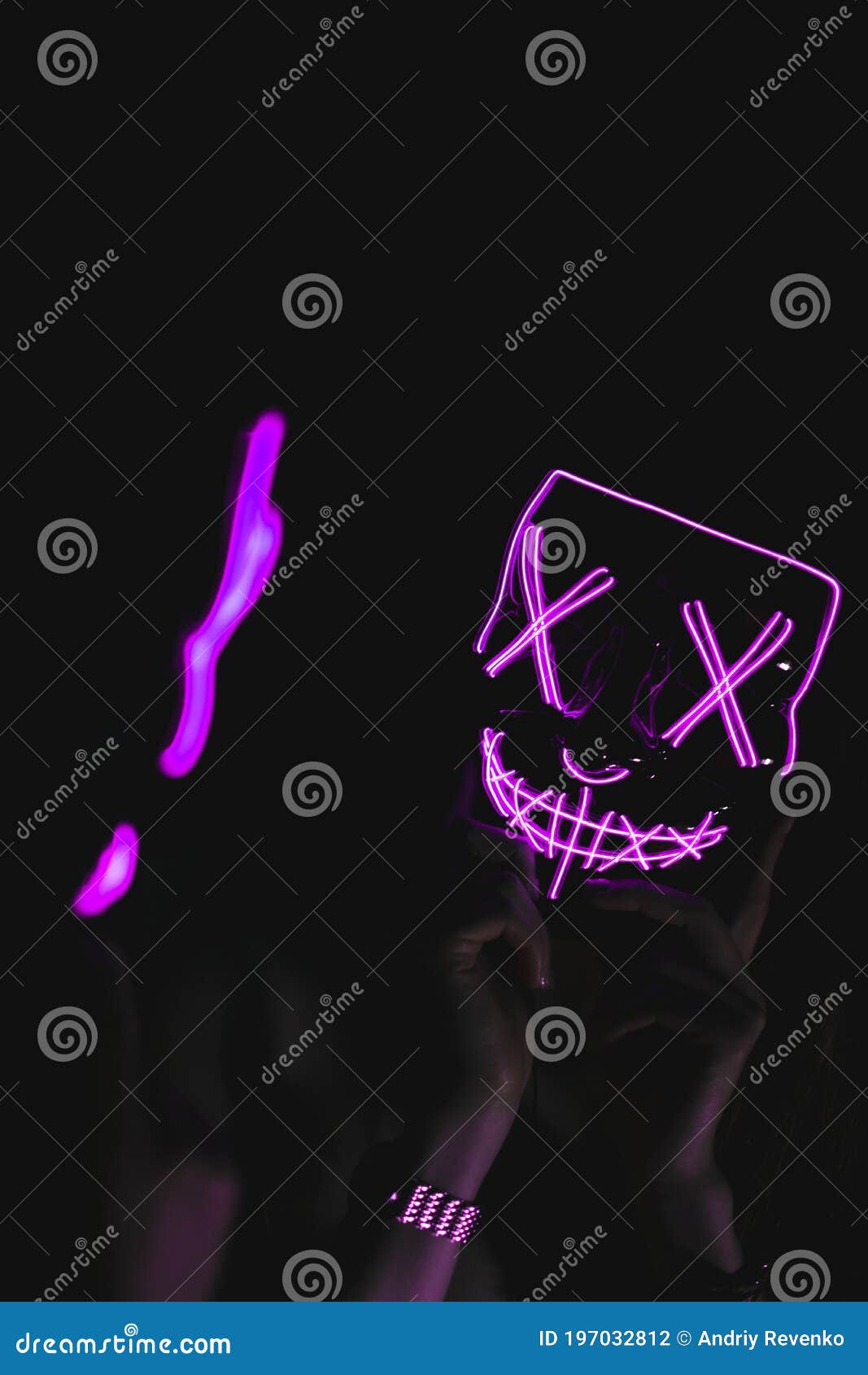 The purge horror led mask. stock photo. Image of halloween - 197032812