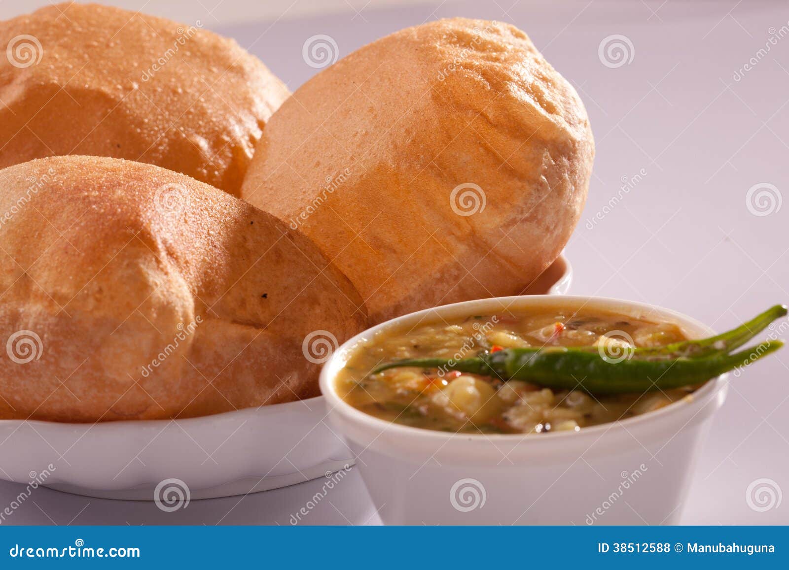 Puri Bhaji - an Indian Dish Stock Photo - Image of flour, crushed: 38512588