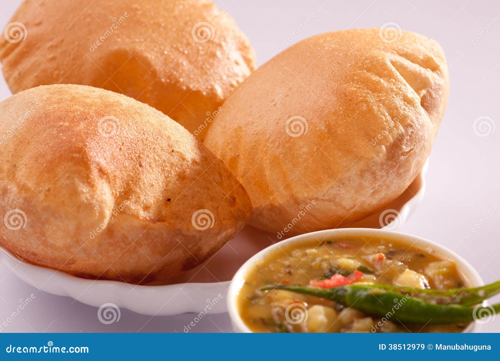 Puri Bhaji - an Indian Dish Stock Image - Image of green, fried: 38512979