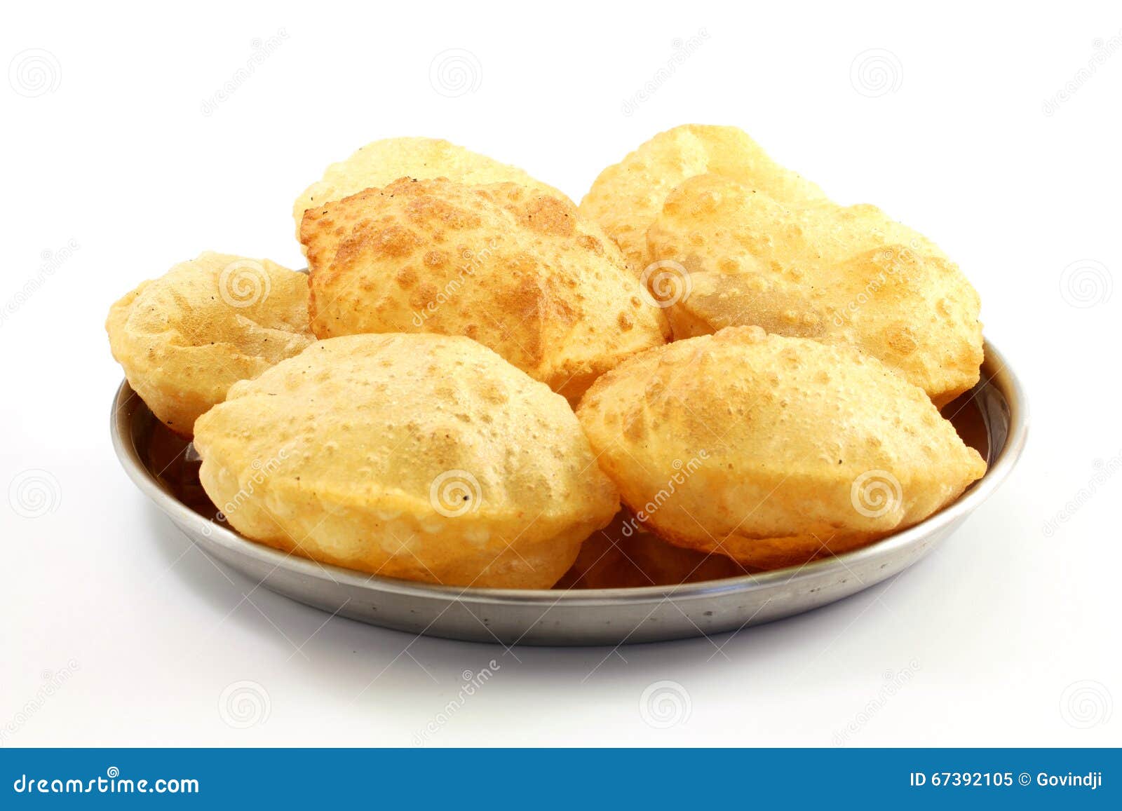 Puri Oder Traditionelles Indisches Selbst Gemachtes Frittiertes Brot ...