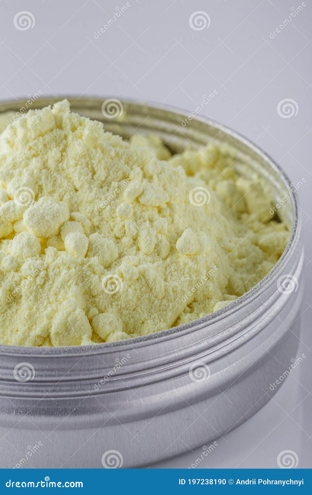 Purified Sulfur Powder On A White Acrylic Background Royalty-Free Stock ...