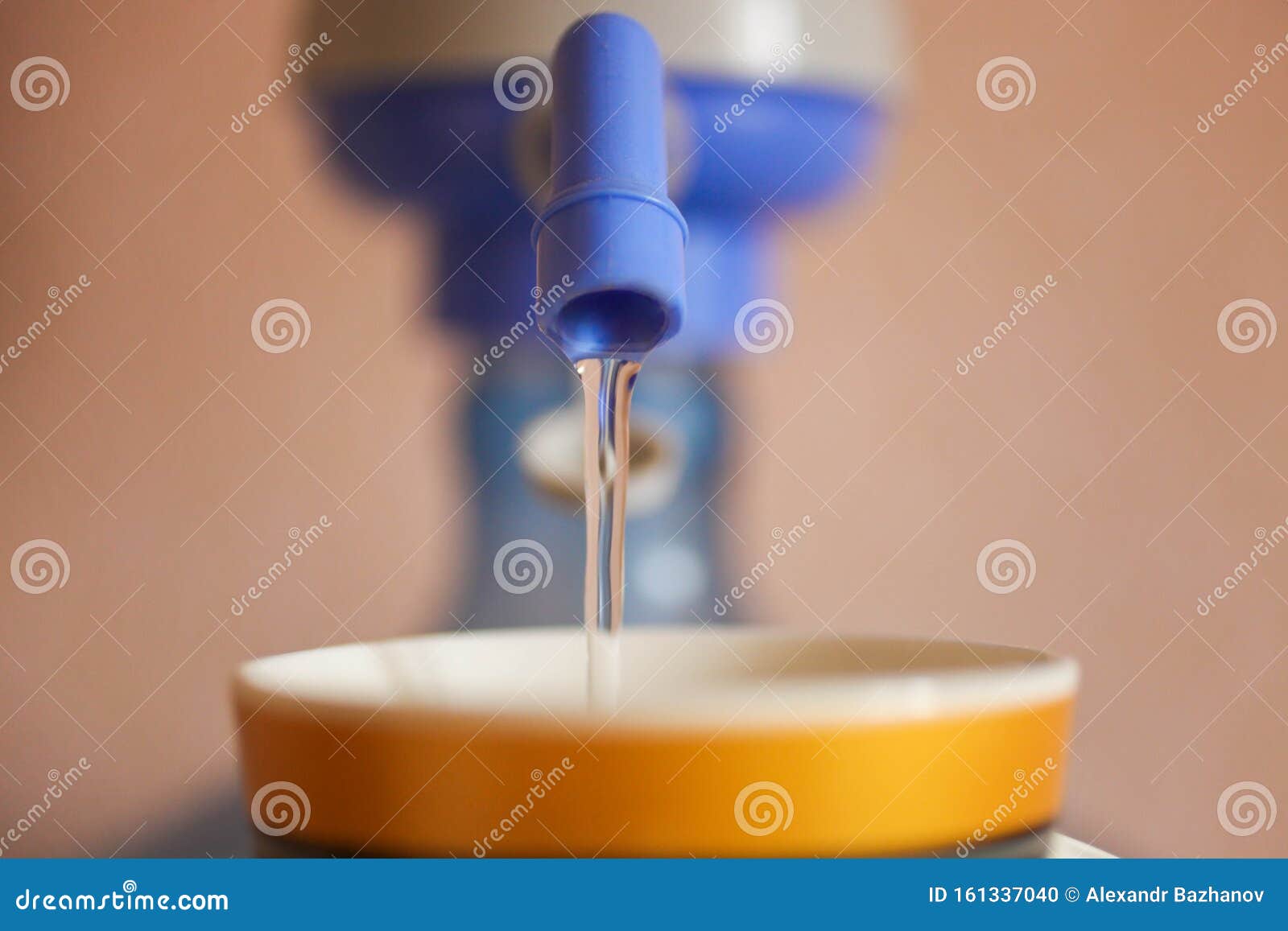 Purified Water Poured into Cup Stock Photo - Image of beverage, neutral ...
