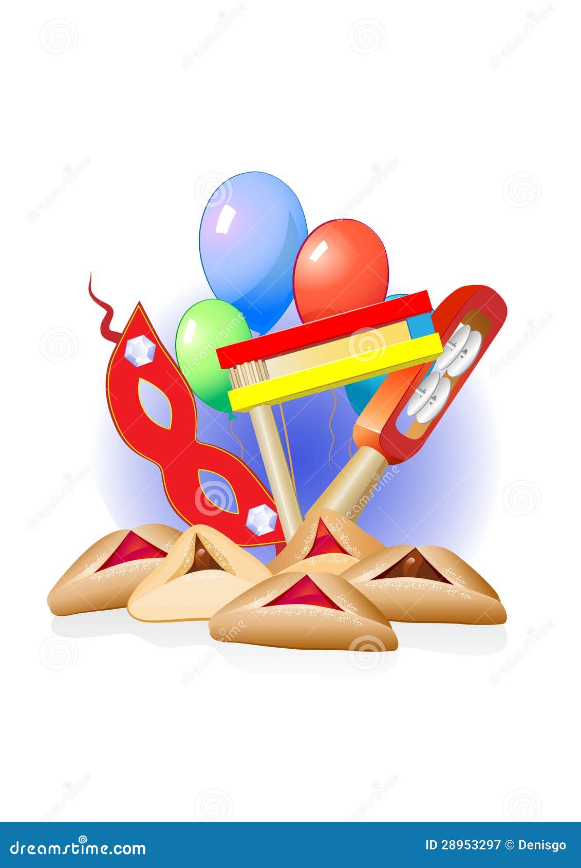 Purim Decorative Border Vector Illustration | CartoonDealer.com #28969674