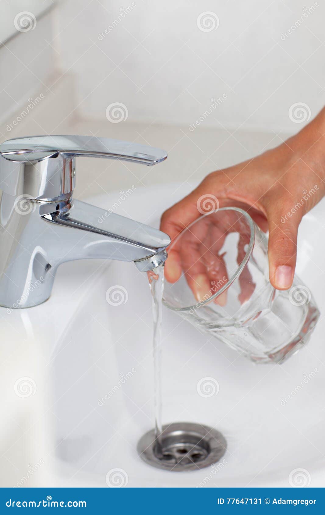 Puring in water in a glass stock image. Image of clean - 77647131