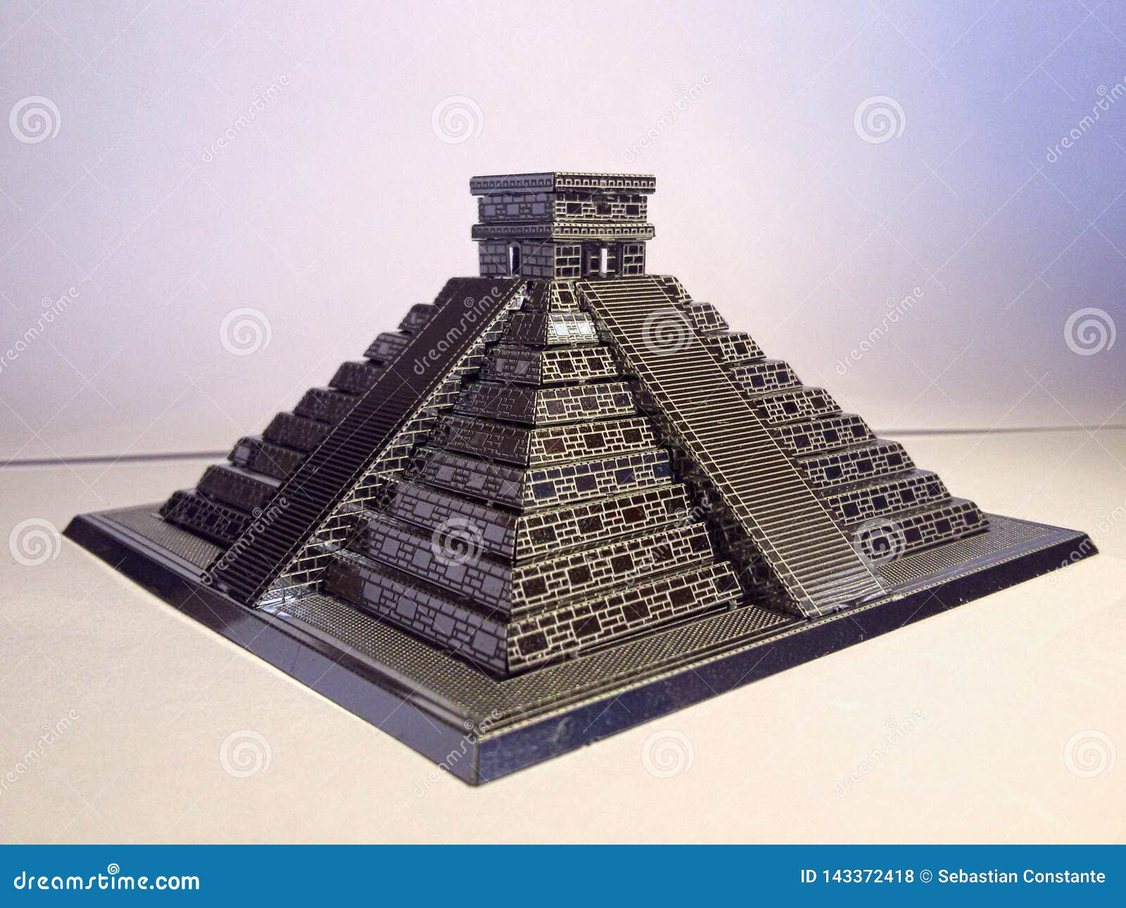 The Purity of the Chichen Itza Metal Pyramid Stock Photo - Image of ...