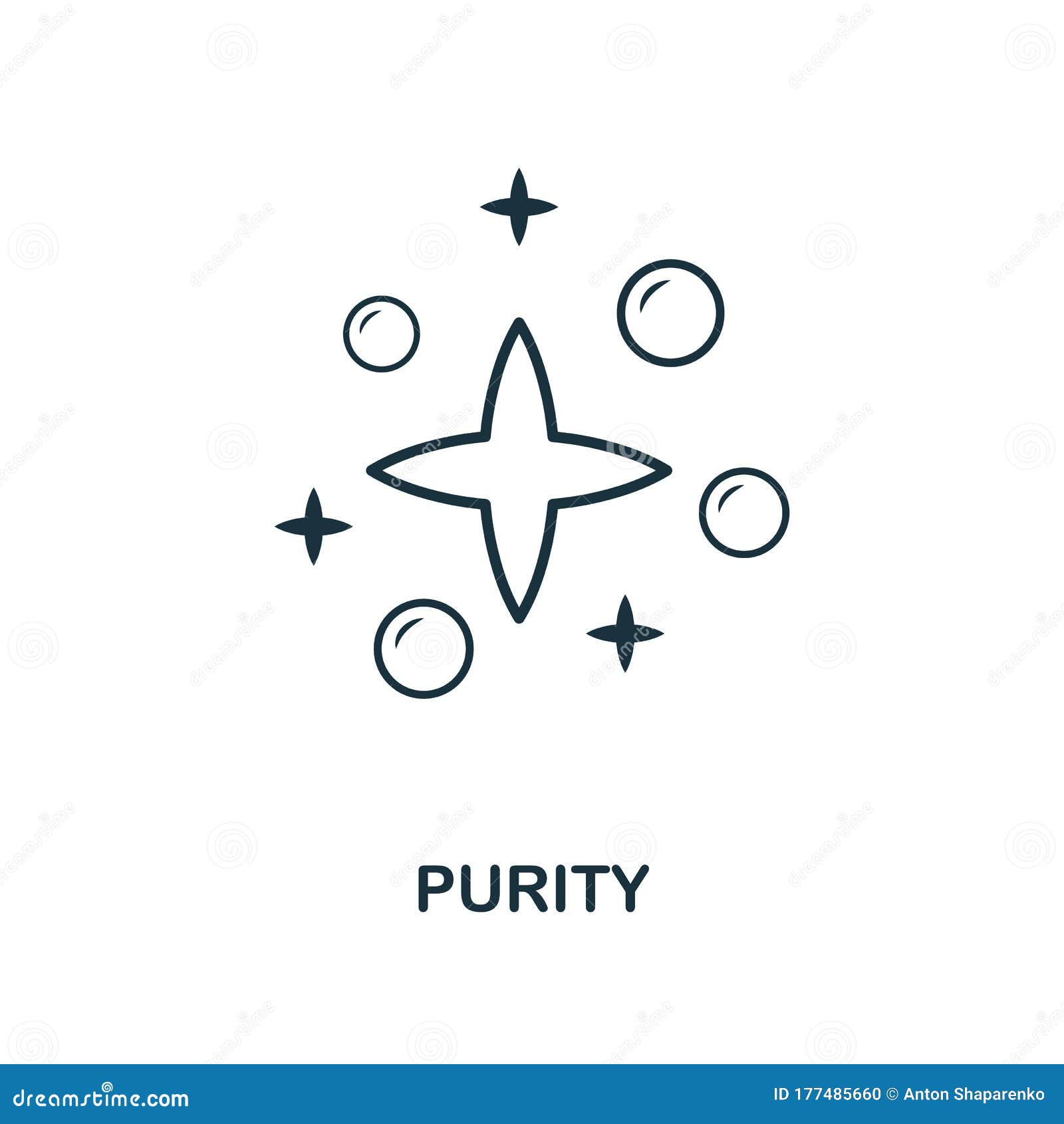 Purity Icon. Line Style Element from Hygiene Collection Stock ...