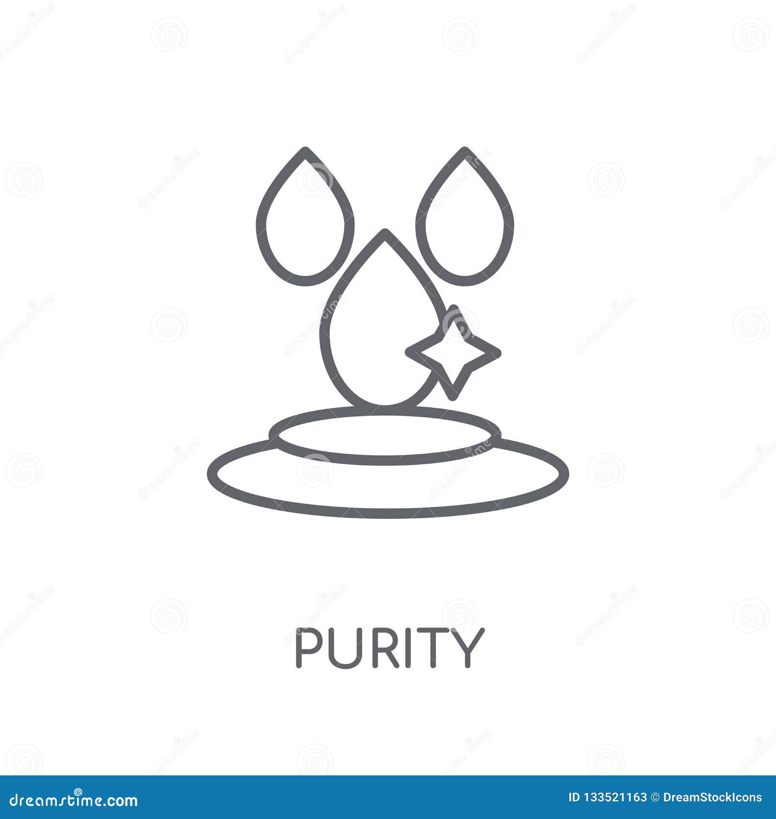 Purity Linear Icon. Modern Outline Purity Logo Concept on White Stock ...