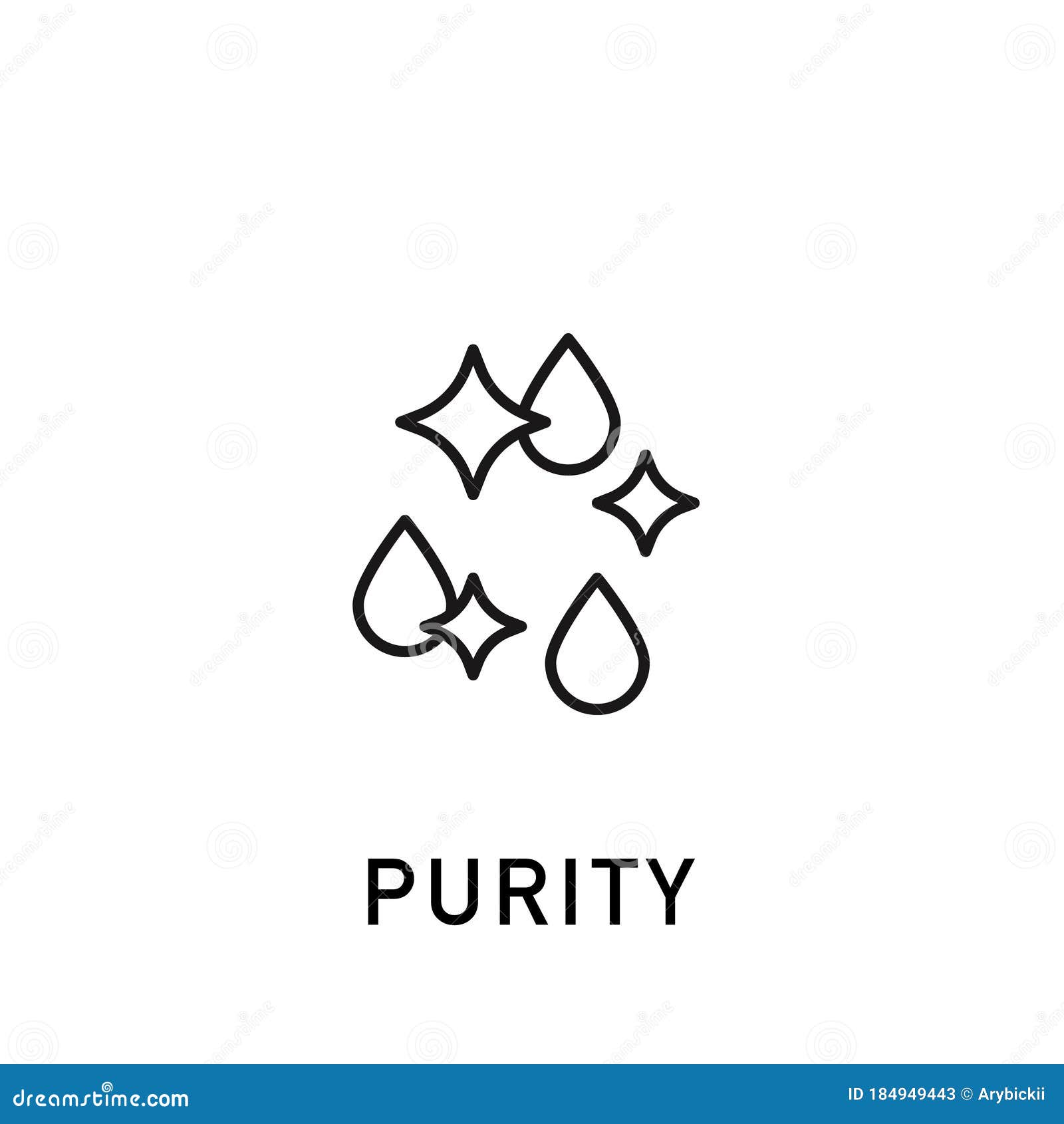 Purity outline vector icon stock vector. Illustration of care - 184949443