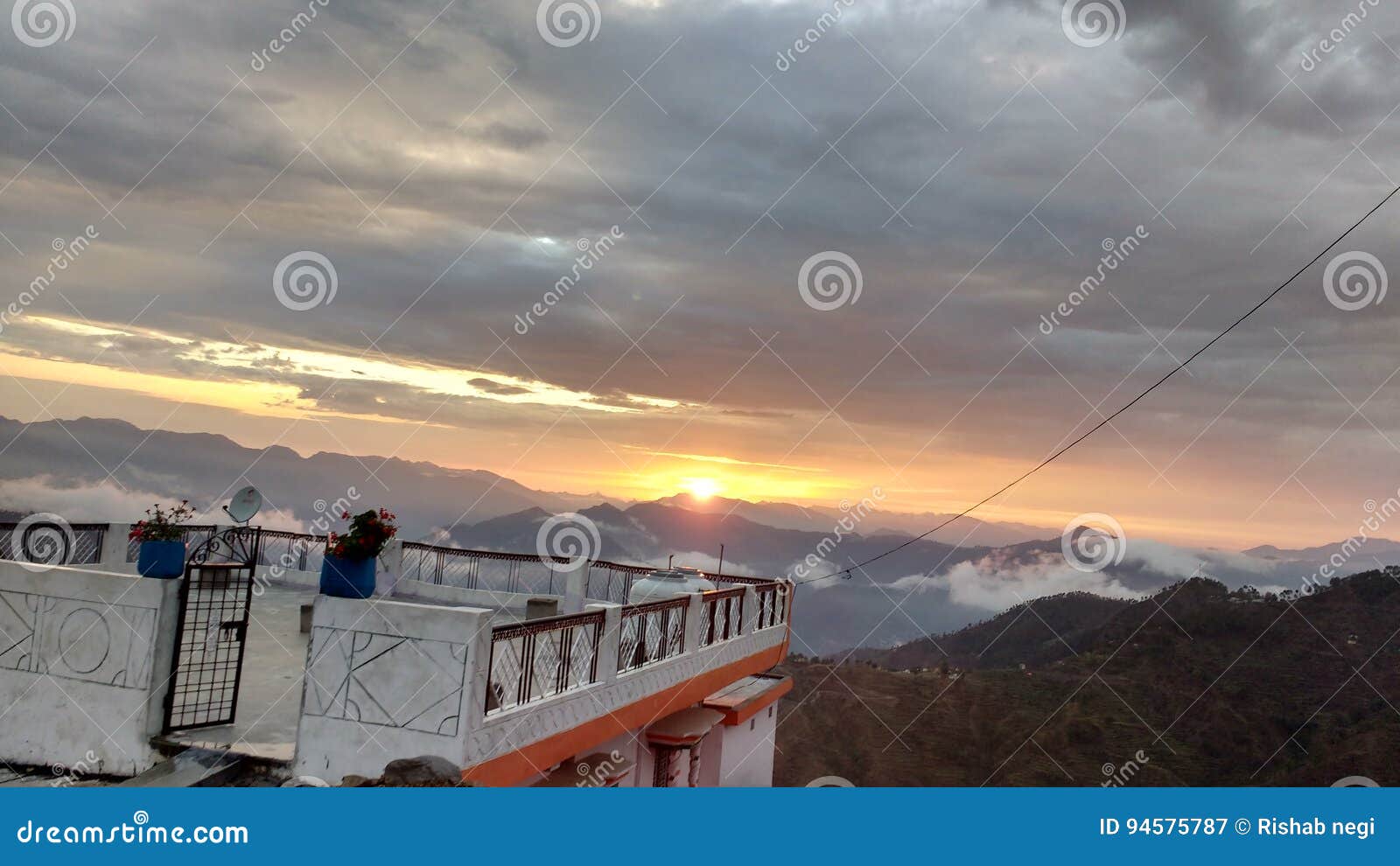 Purity of sunset stock image. Image of sunset, rays, rainfall - 94575787