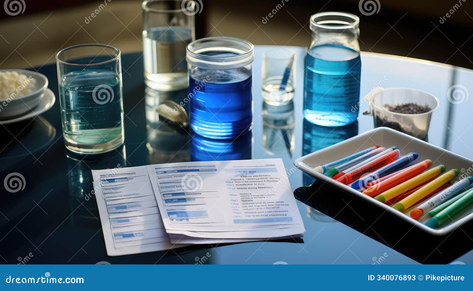 Purity Testing Drinking Water Stock Illustration - Illustration of ...