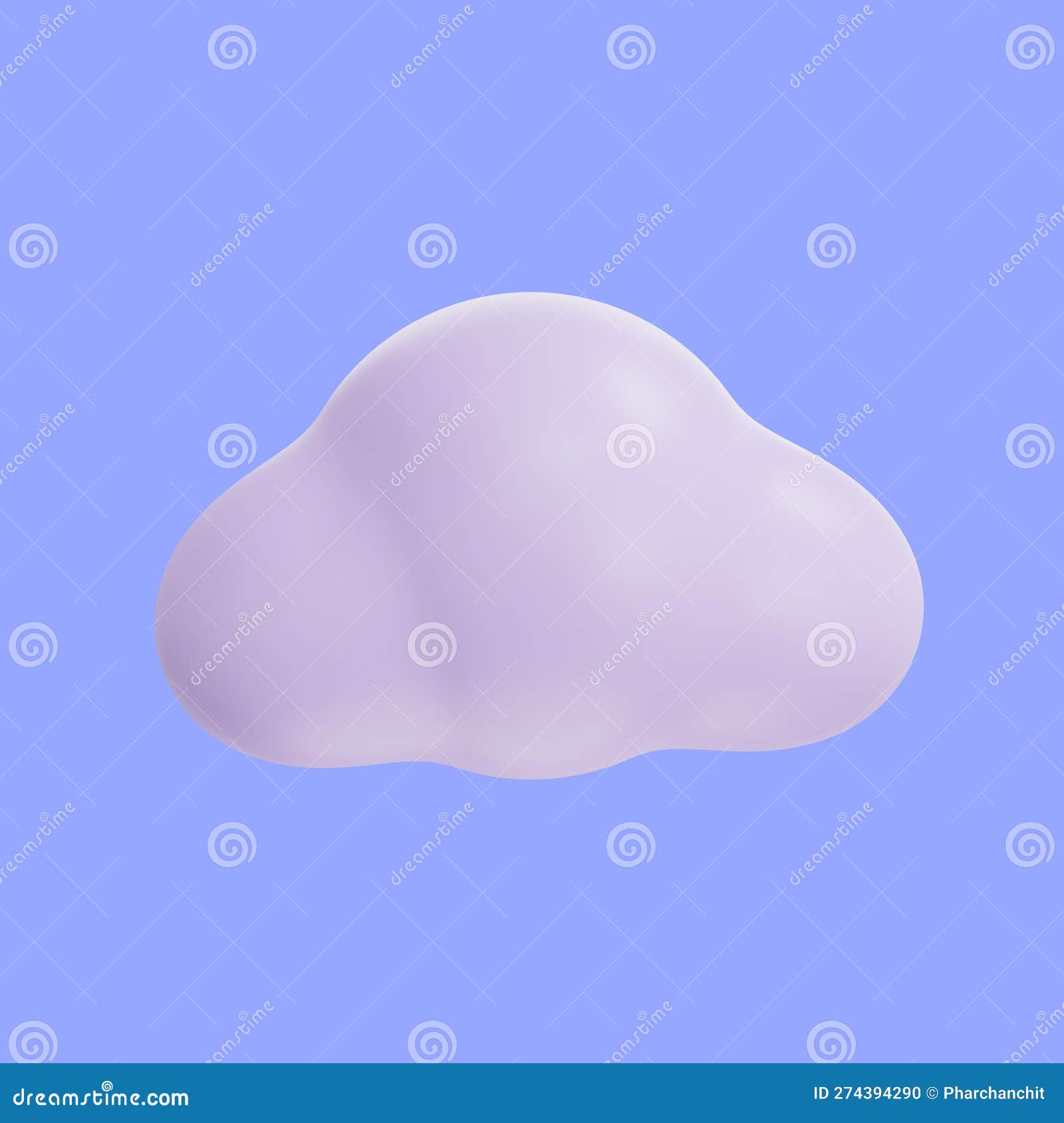 Purple 3d Clouds Isolated, Cartoon Fluffy Clouds Icon Stock Photo ...