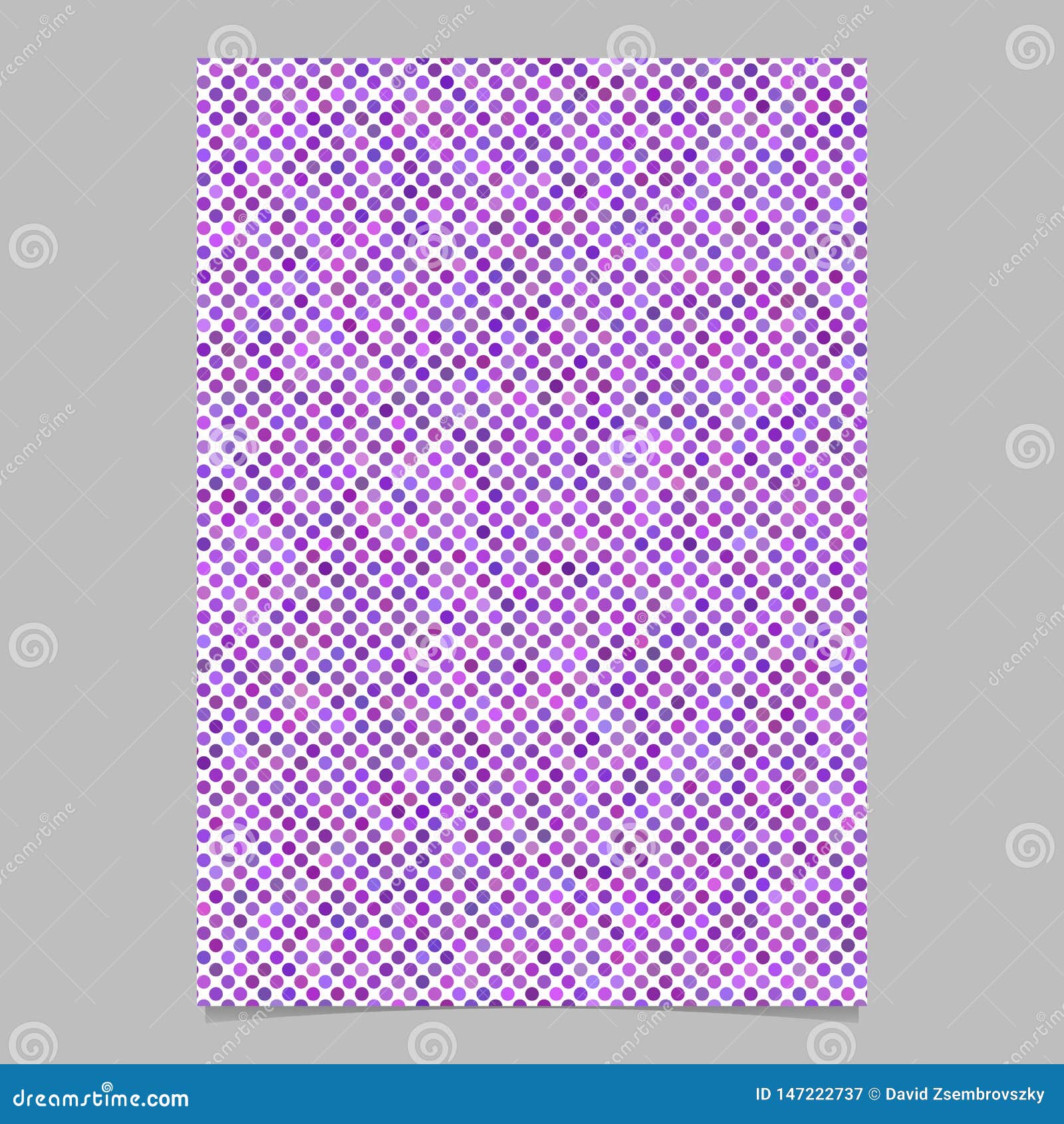 Purple Abstract Dot Pattern Brochure Background Stock Vector ...