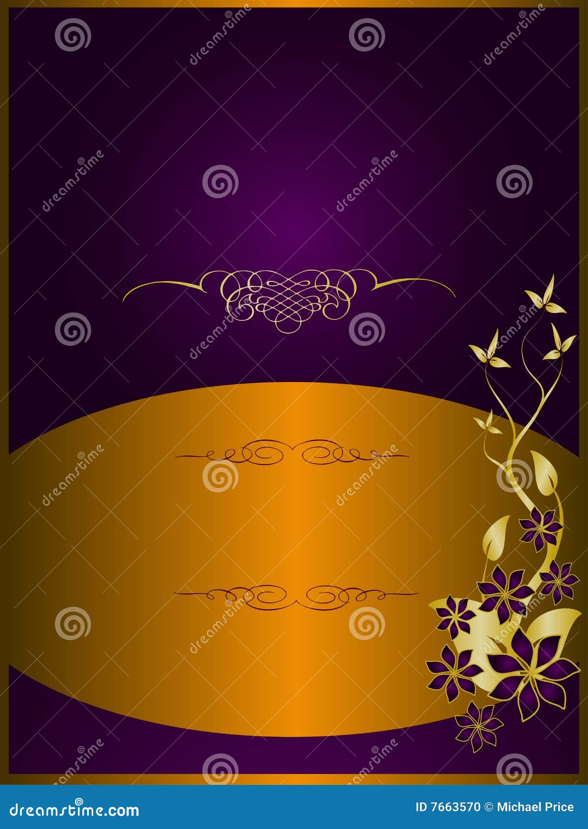Purple Abstract Floral Background Stock Vector - Illustration of ...