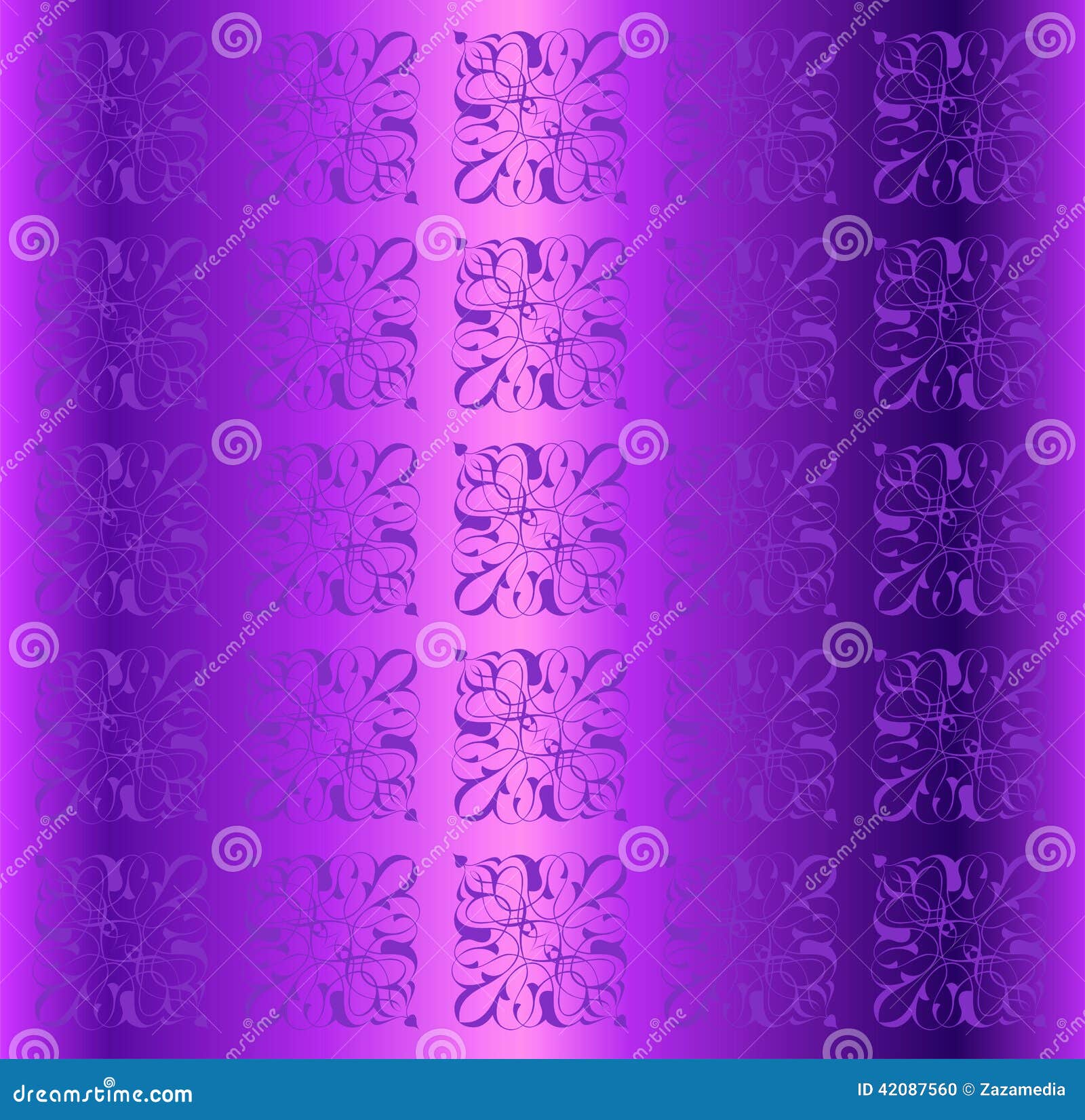 Purple Abstract Floral Background with Corner Floral Stock Illustration ...