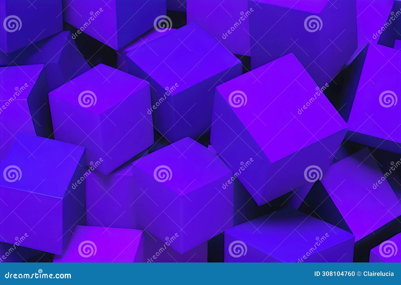 Purple Abstract Geometric Background with Three-dimensional Solid ...