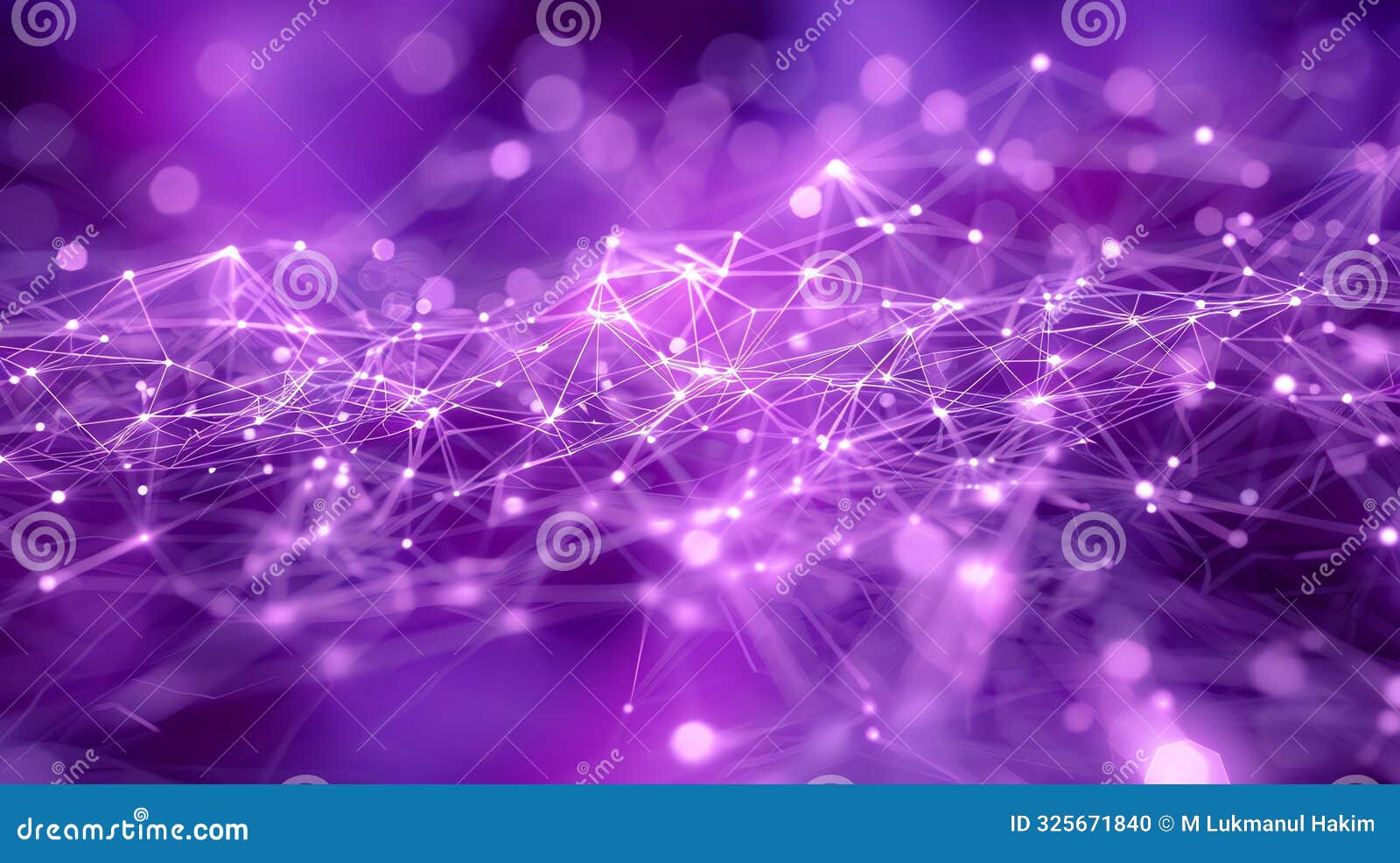 Purple Abstract Network Background. Technology, Connection, Data Stock ...