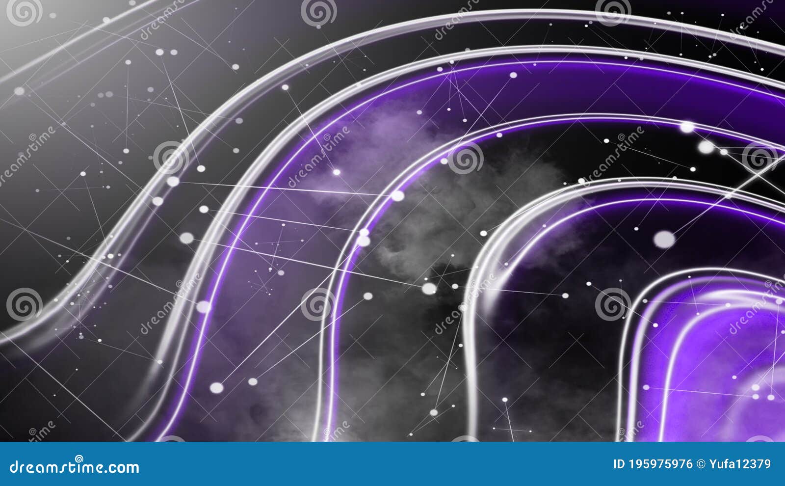 Purple Abstract Particle with Smoke Background. Mess Communication ...