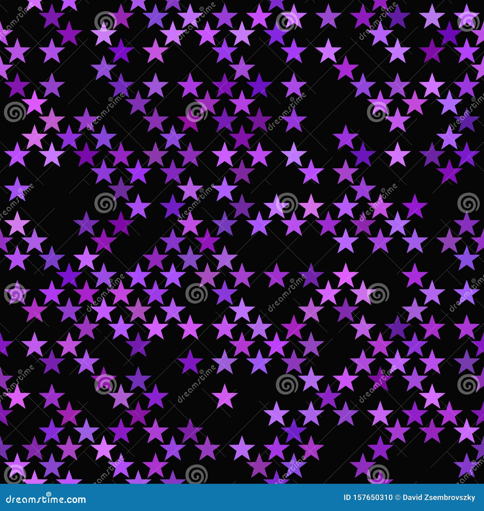 Purple Seamless Pentagram Star Pattern Background Stock Vector ...
