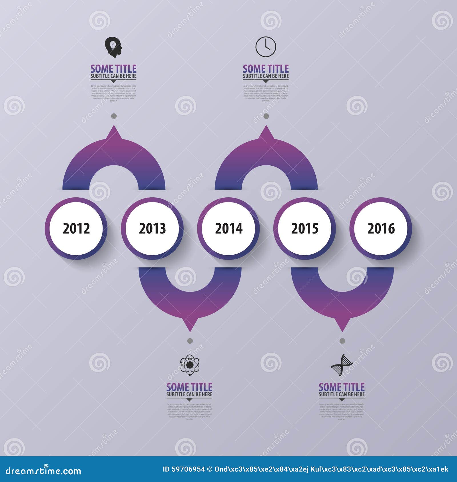 Purple Abstract Timeline Infographics. Modern Design Template Stock ...