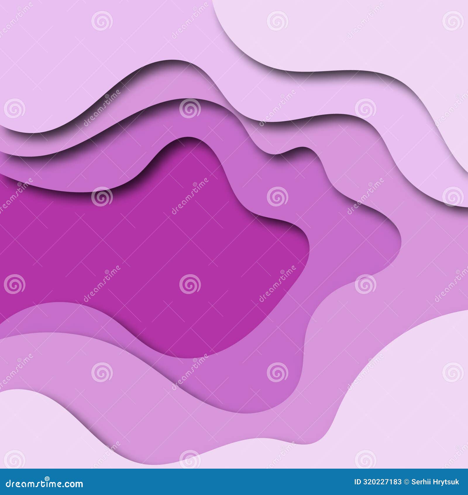 Purple Abstract Waves and Curves Cut from Paper. Eps 10 Stock ...