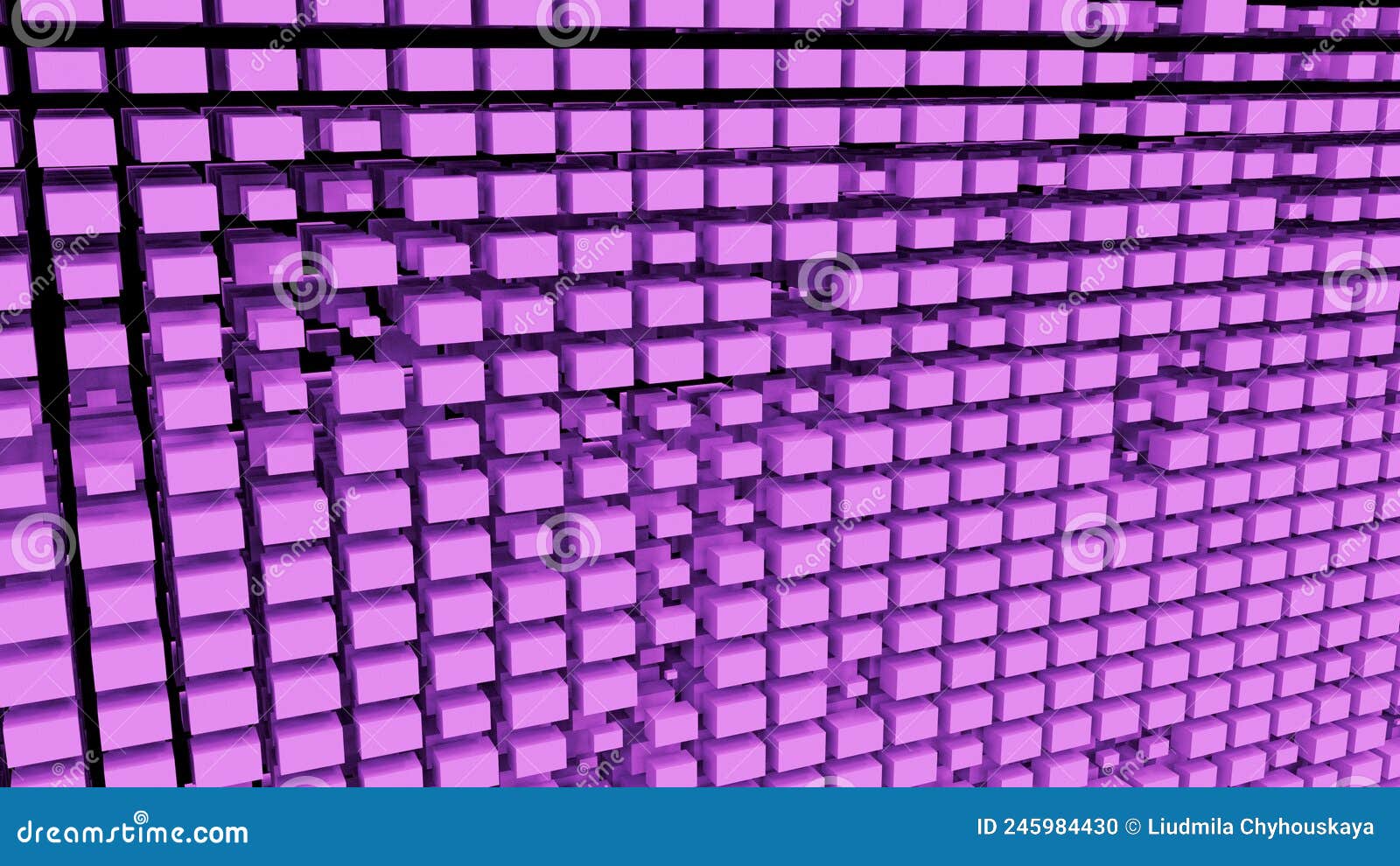 Purple Abstraction with a Large Number of Rectangular Cubes. Abstract ...