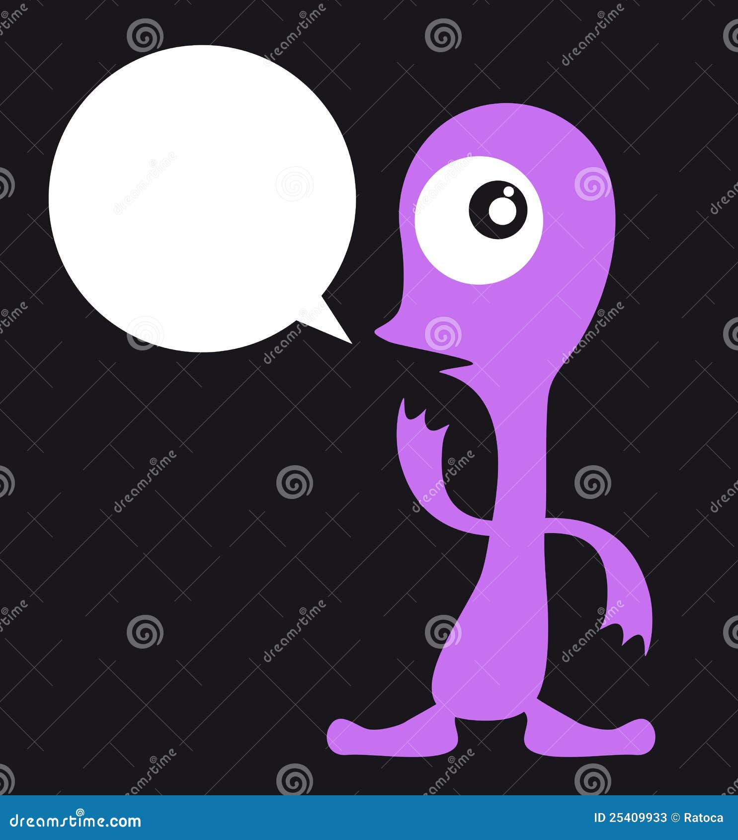 Purple alien stock vector. Illustration of body, design - 25409933