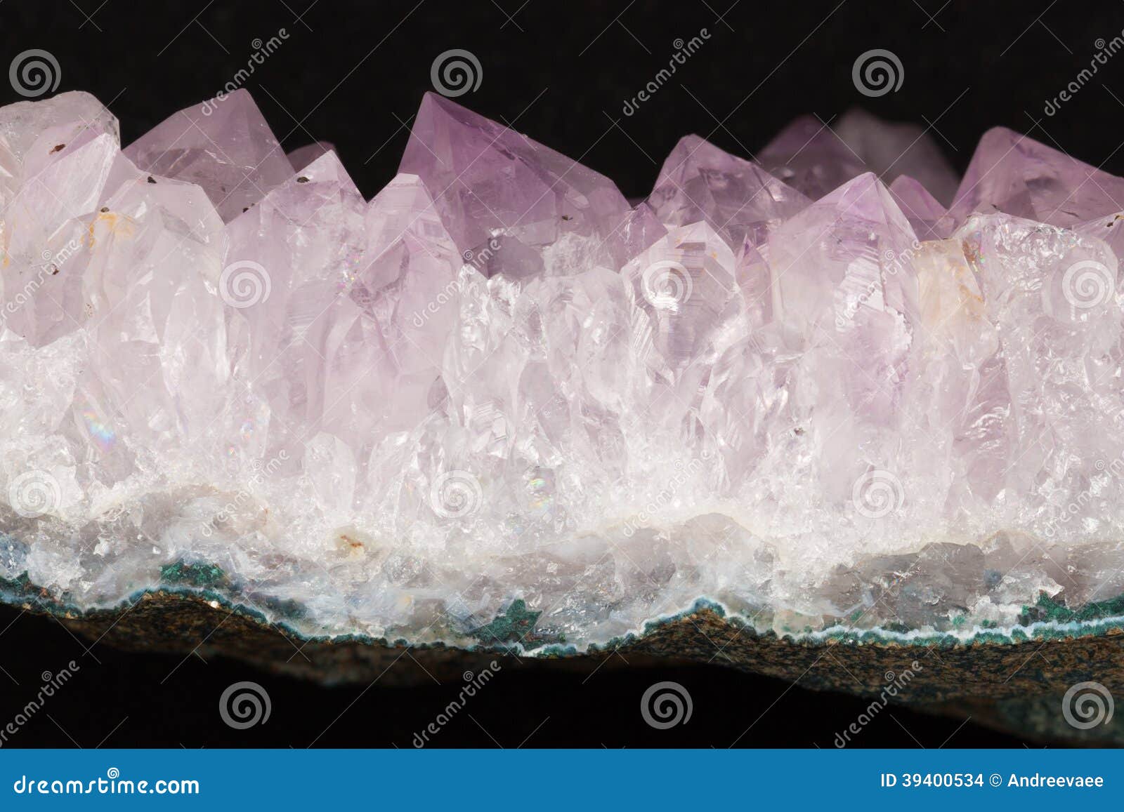 Purple Amethyst Crystals with Inclusions Stock Photo - Image of ...