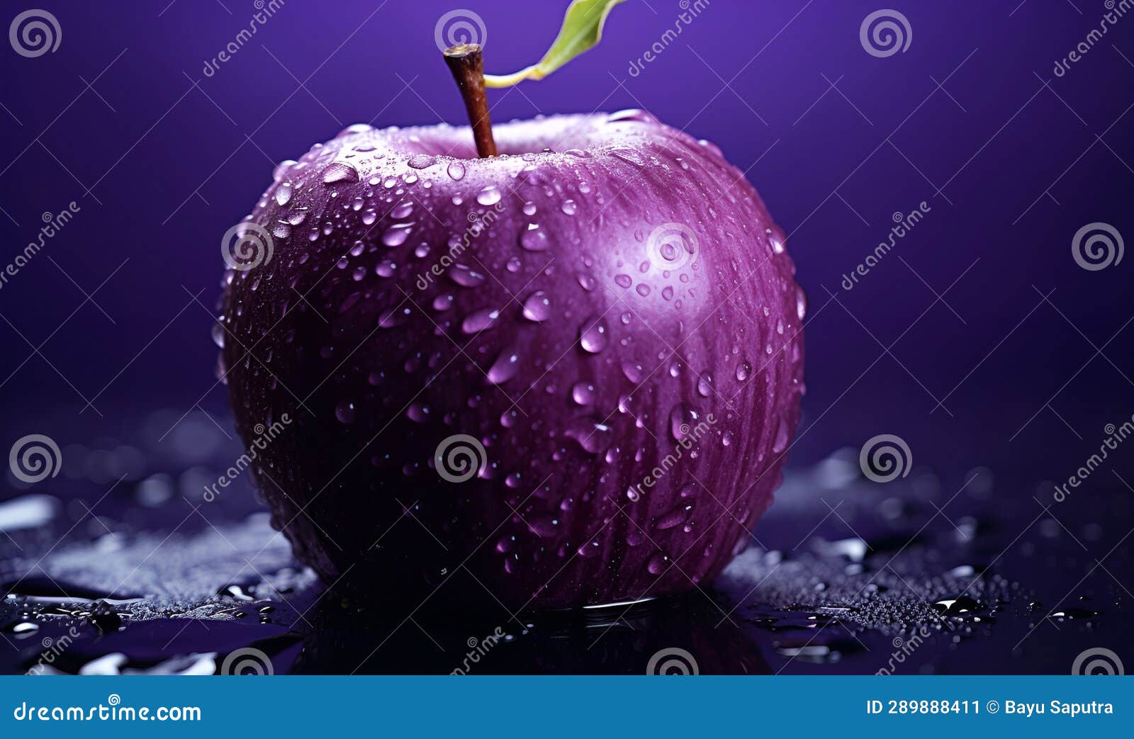 Purple Apple Genetically Engineered Fruit, Ai Generative Stock ...