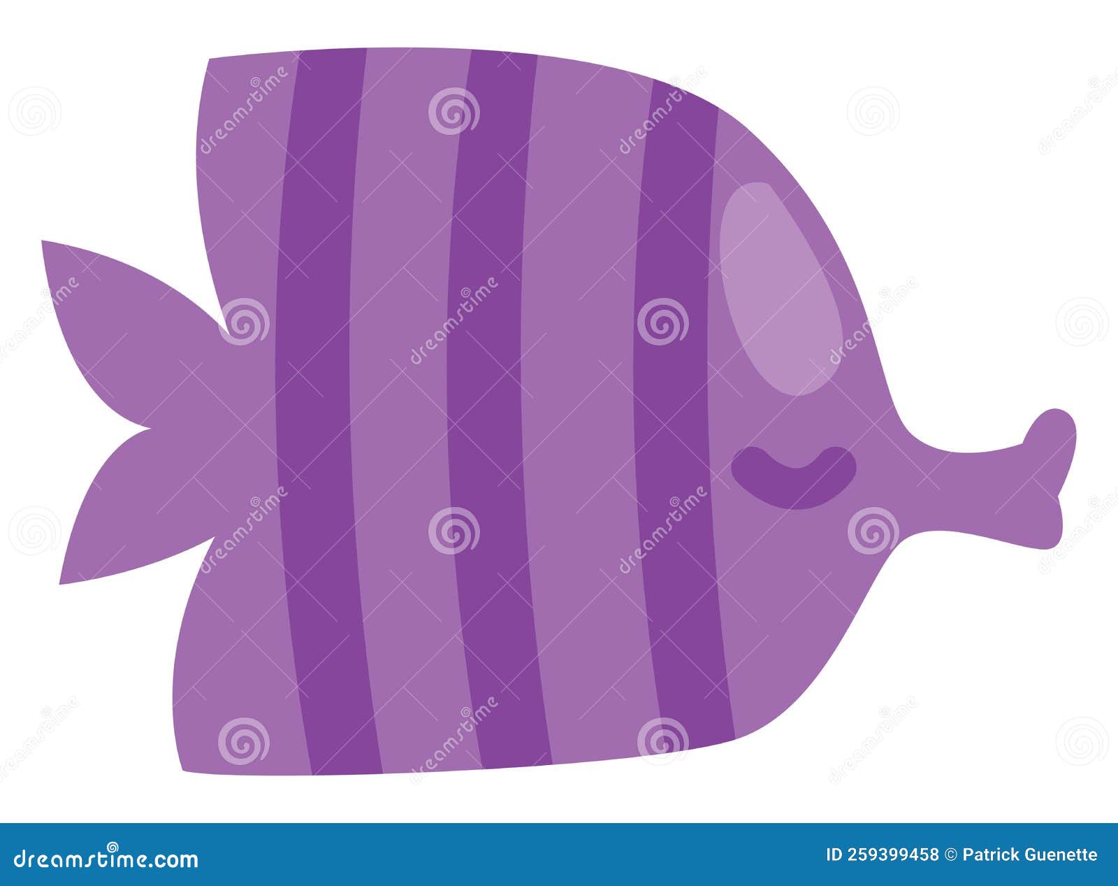 Purple aquarium fish, icon stock vector. Illustration of wildlife ...
