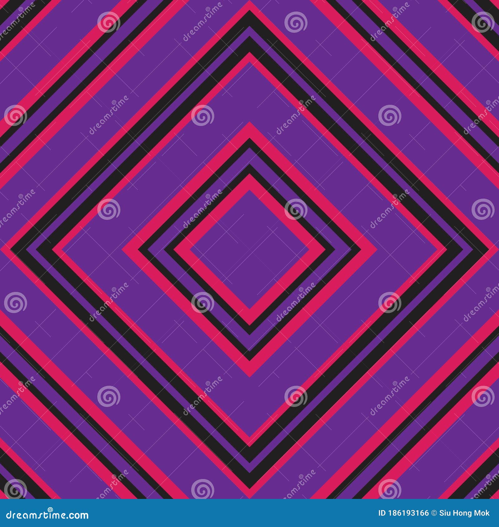 Purple Argyle Diagonal Stripes Seamless Pattern Background Stock Vector