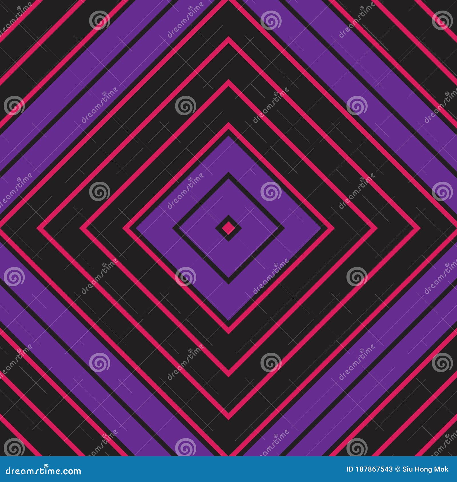 Purple Argyle Diagonal Stripes Seamless Pattern Background Stock Vector